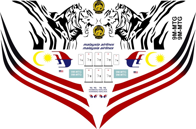 Airbus A330 Malaysia Airlines decal 1\144