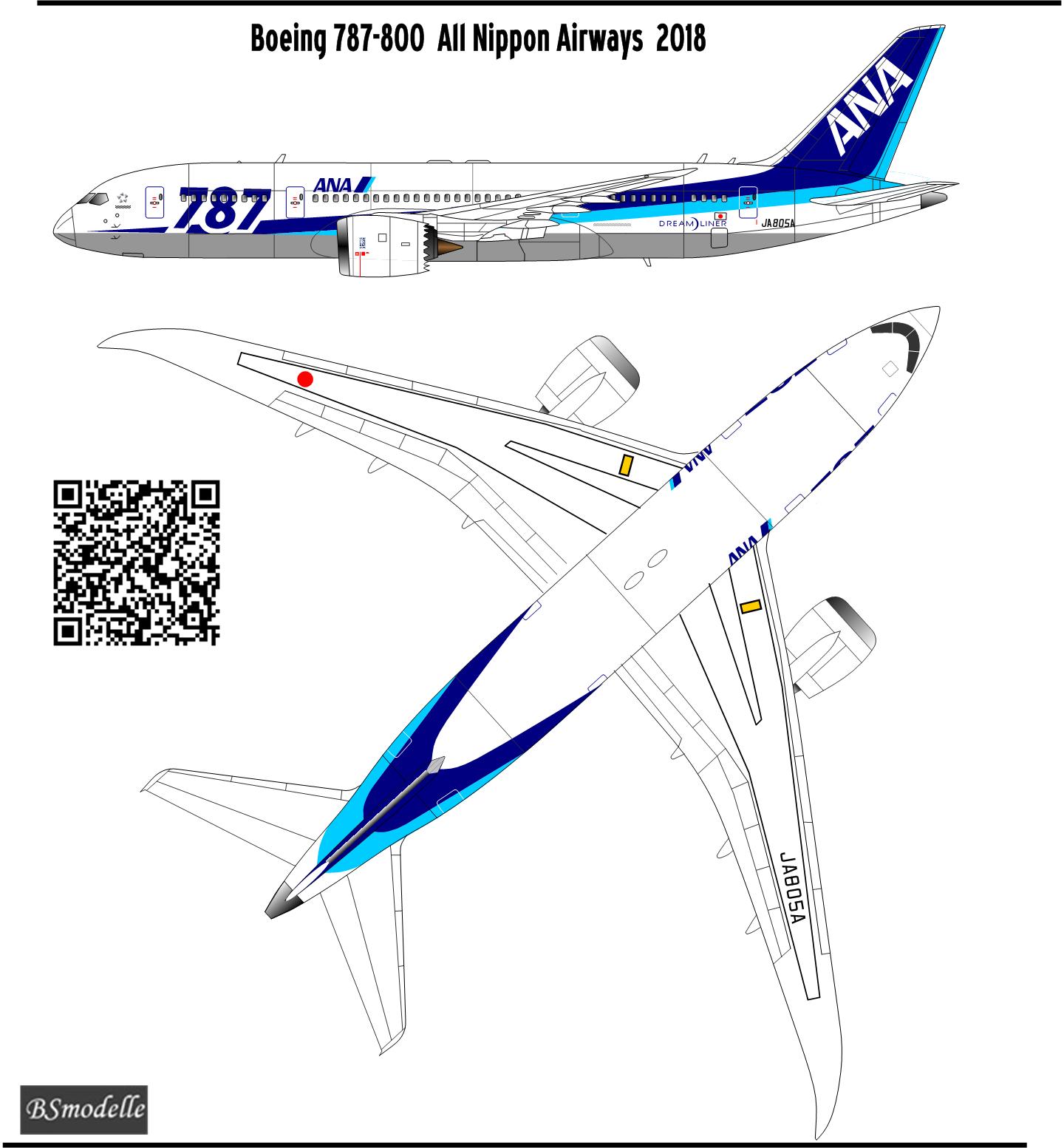Boeing 787-800 ANA decal scale 1\144